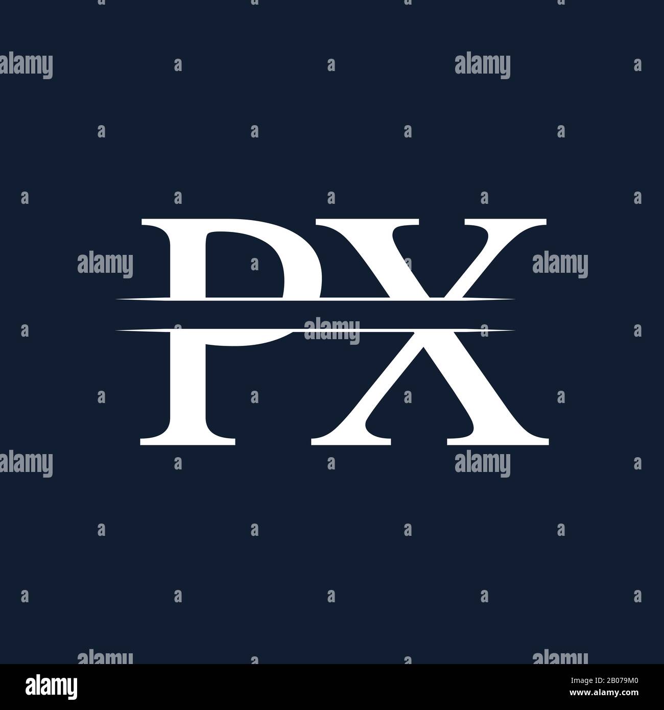 Initial Monogram Letter PX Logo Design Vector Template. PX Letter Logo ...