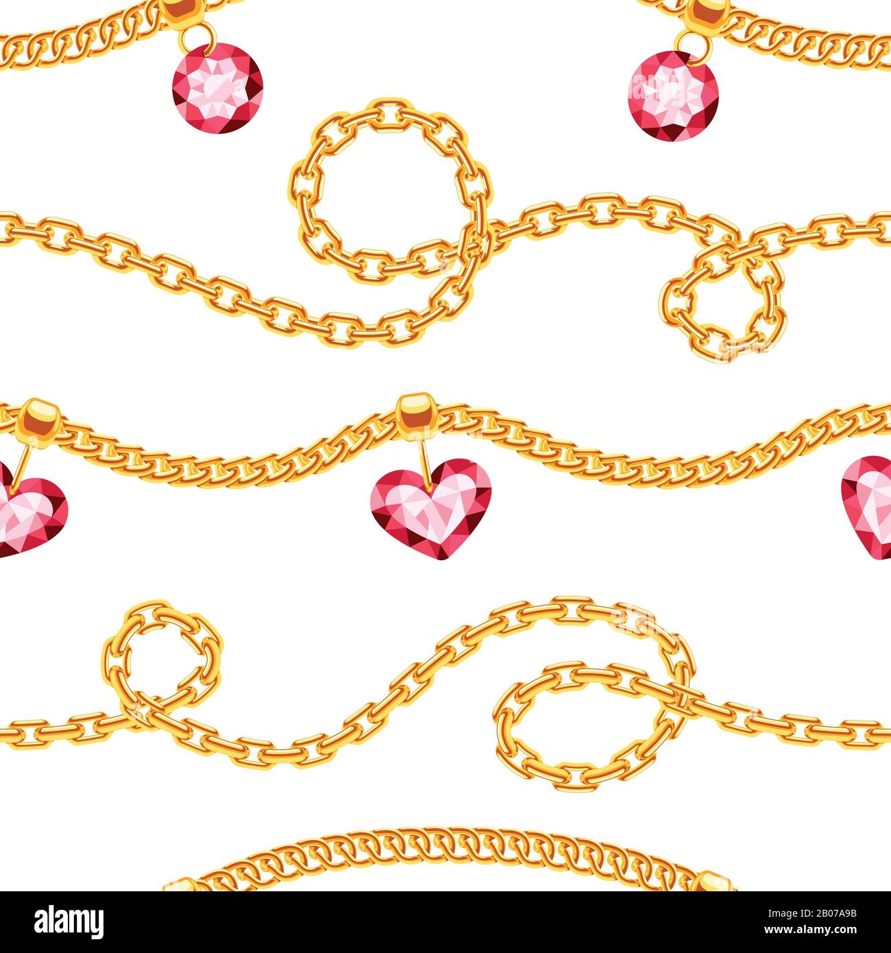 Chain link necklace pattern hi-res stock photography and images - Alamy