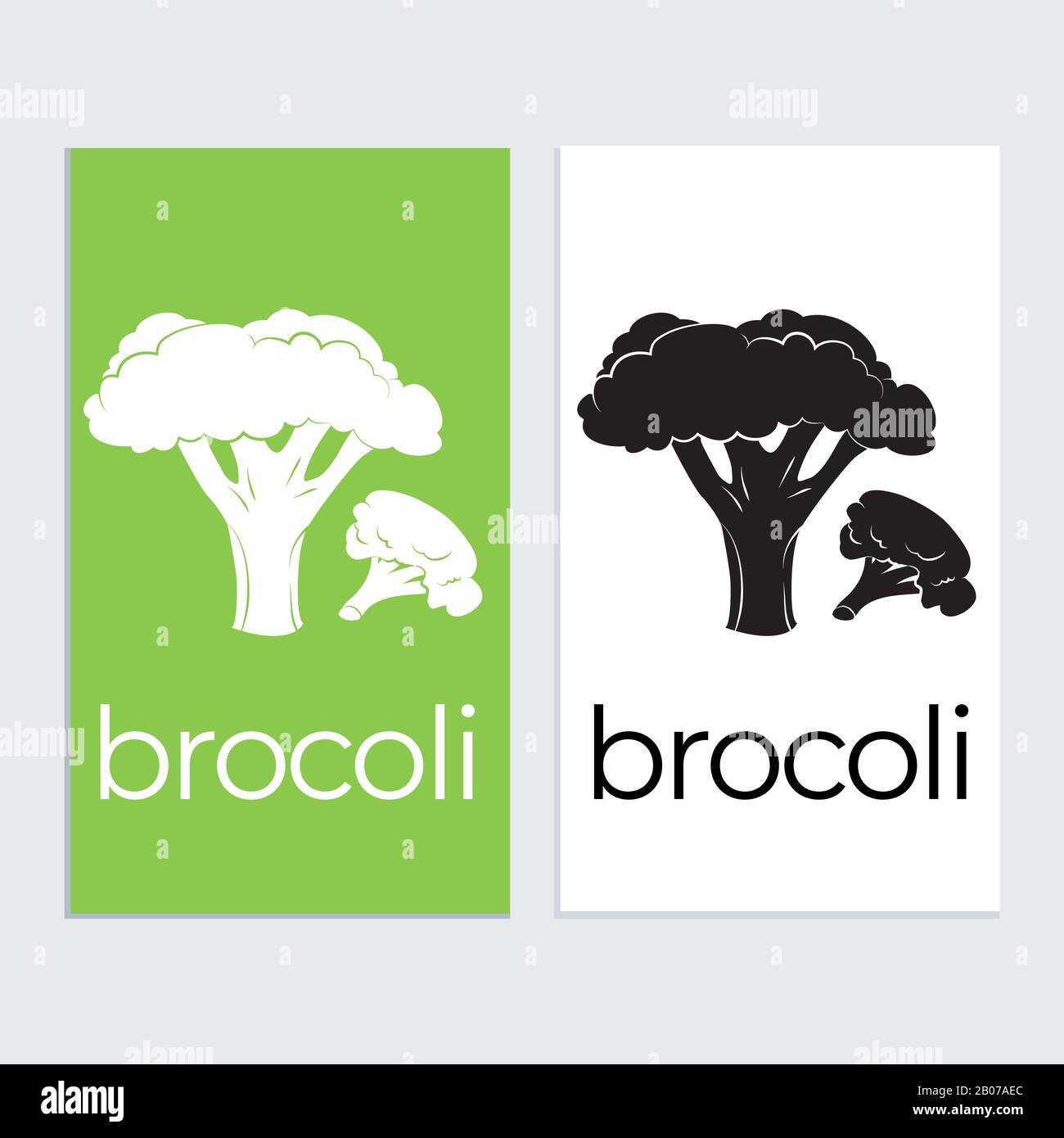 Brocoli icon logo sign tamplat. Brocoli silhouette in black and white ...