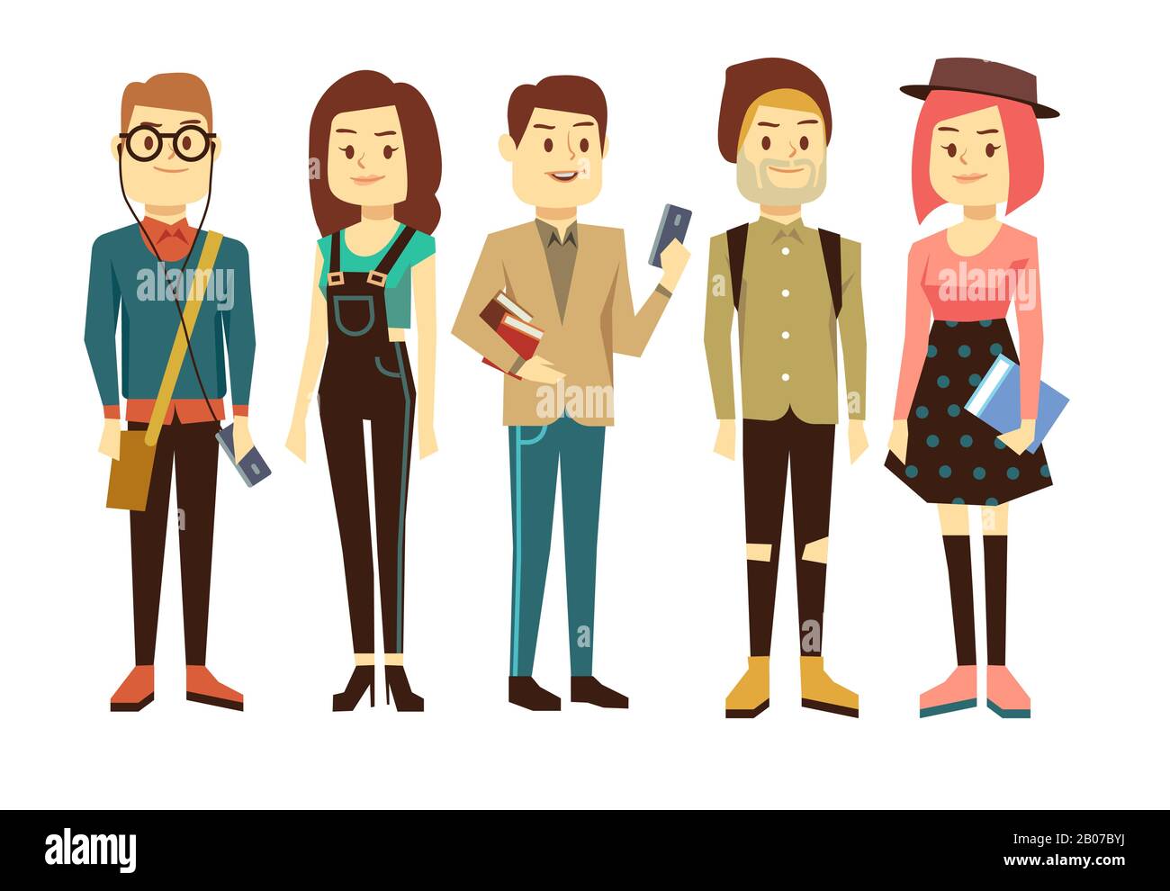 Smart students group Stock Vector Images - Alamy