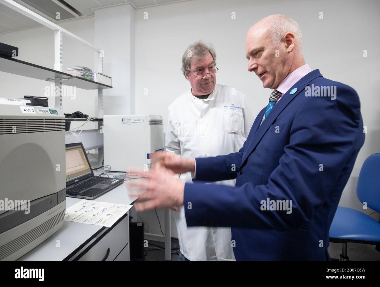 Scotland's Public Health Minister Joe FitzPatrick (right) meets ...