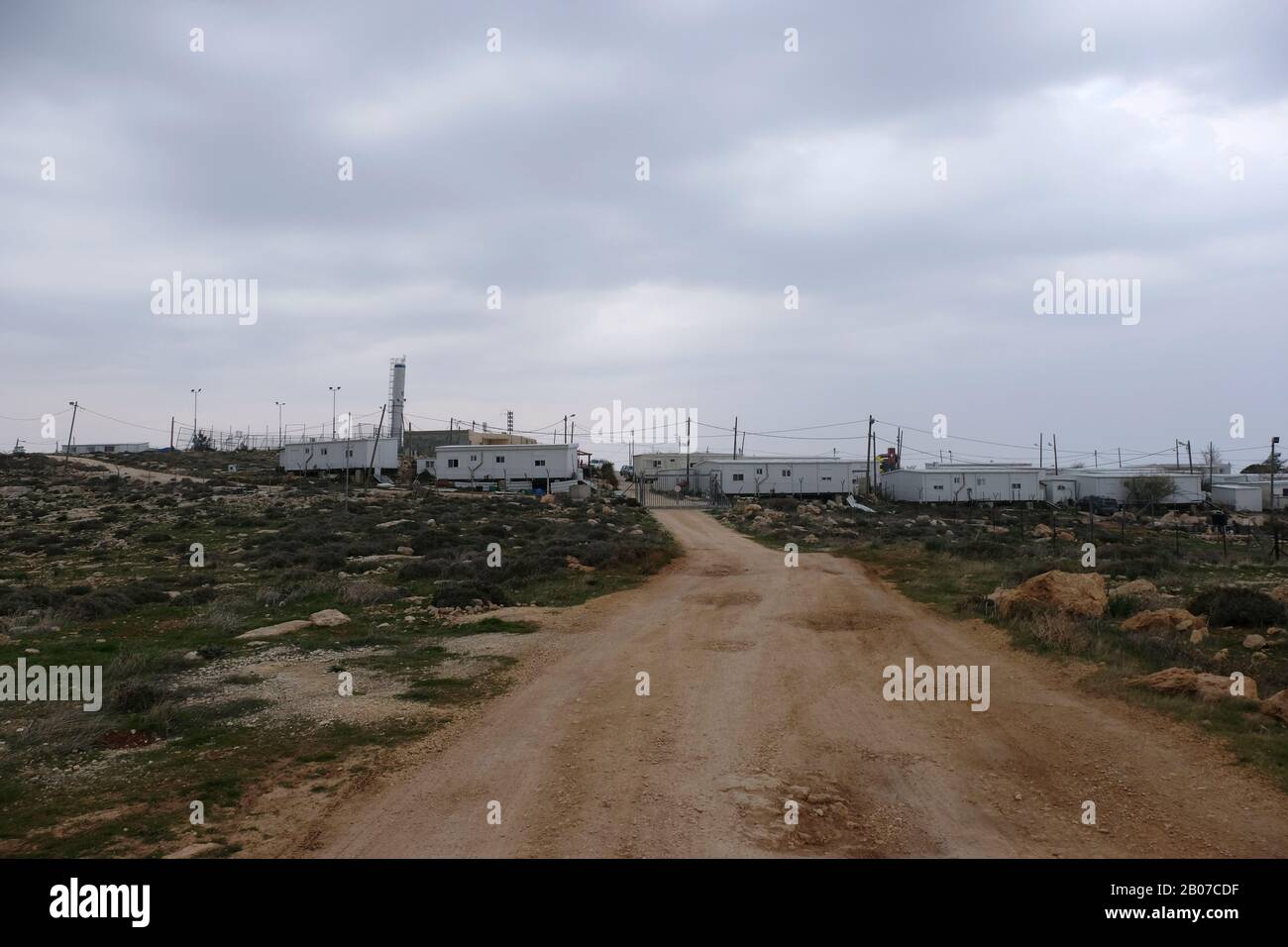 View of the Israeli outpost, wildcat Jewish settlement of Ibei HaNahal ...