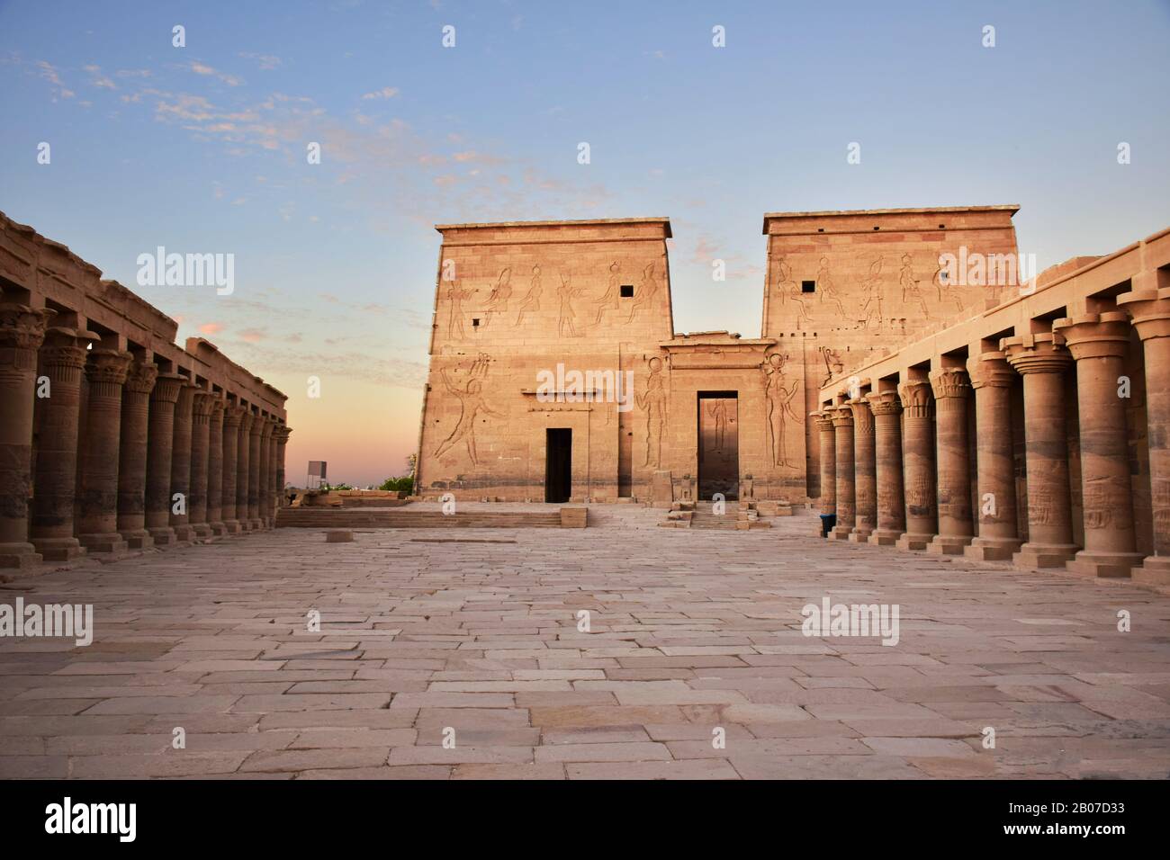 Ancient pharaohs Philae temple in Aswan Egypt in the river nile , old ...