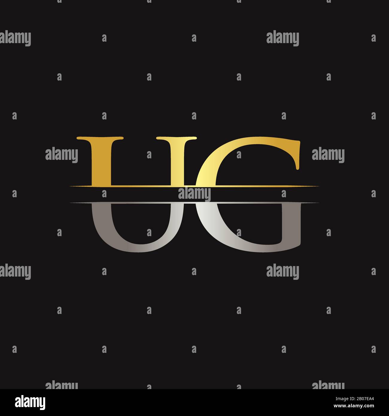 Initial Letter UG Logo Design Vector Template UG Letter Logo Design 
