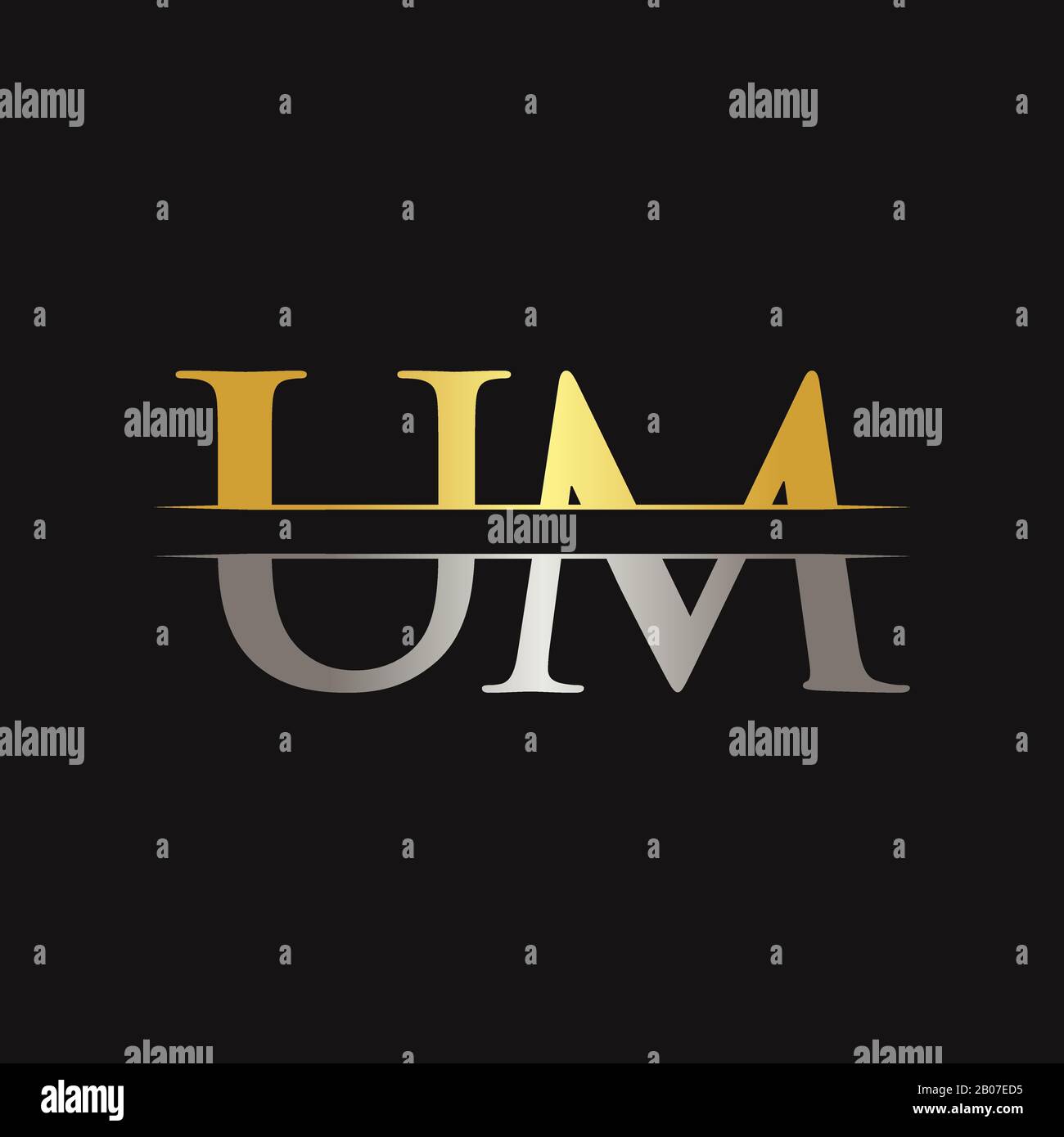 Initial Letter UM Logo Design Vector Template. UM Letter Logo Design ...