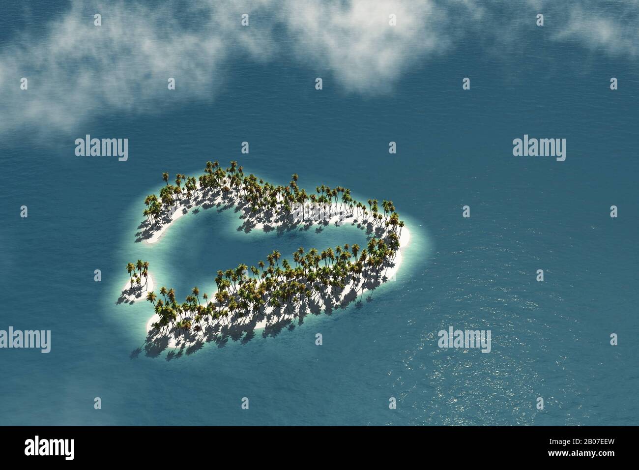 Maldivian island in the shape of heart Stock Photo - Alamy