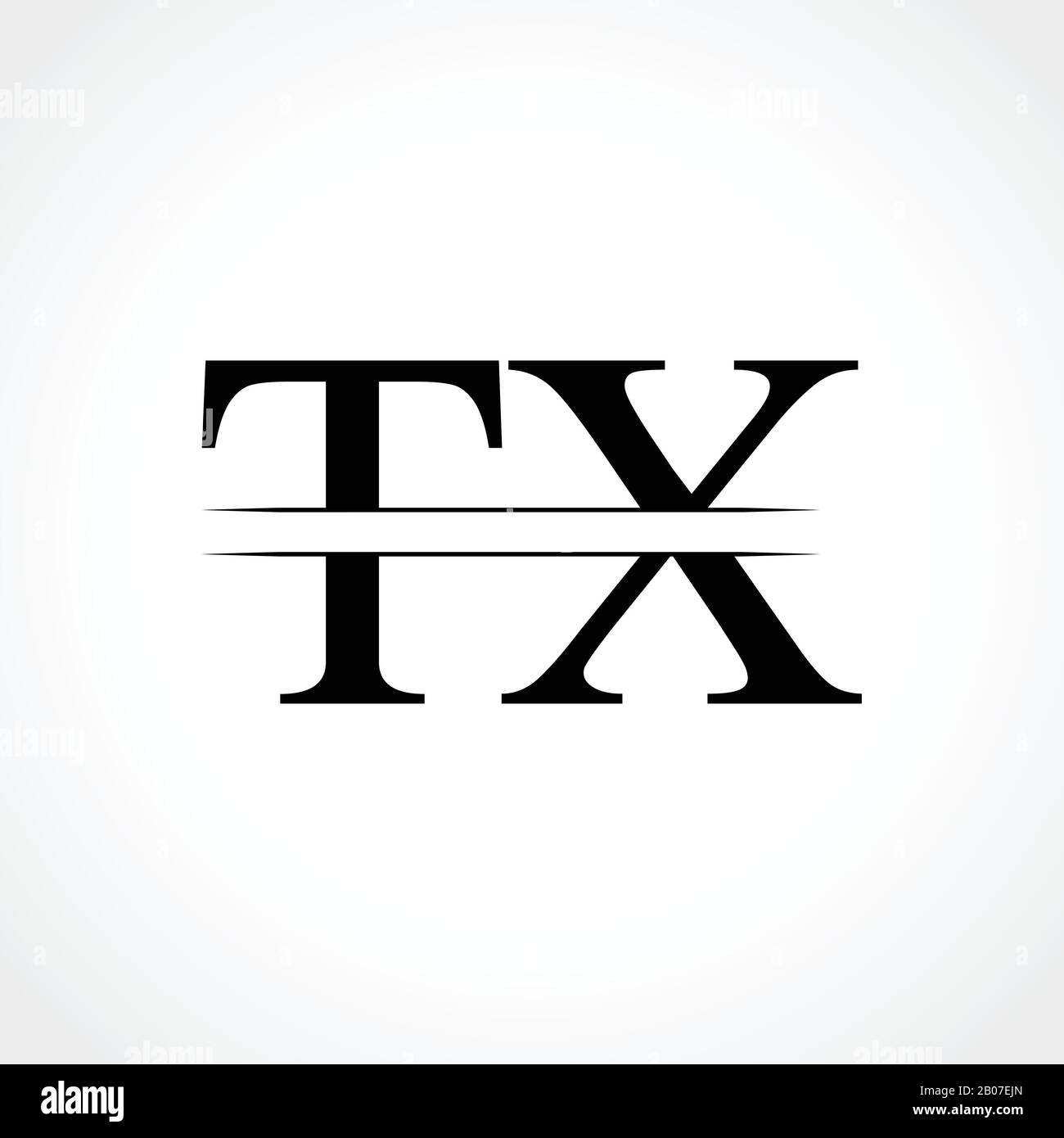 Initial Letter TX Logo Design Vector Template. Linked Typography TX ...