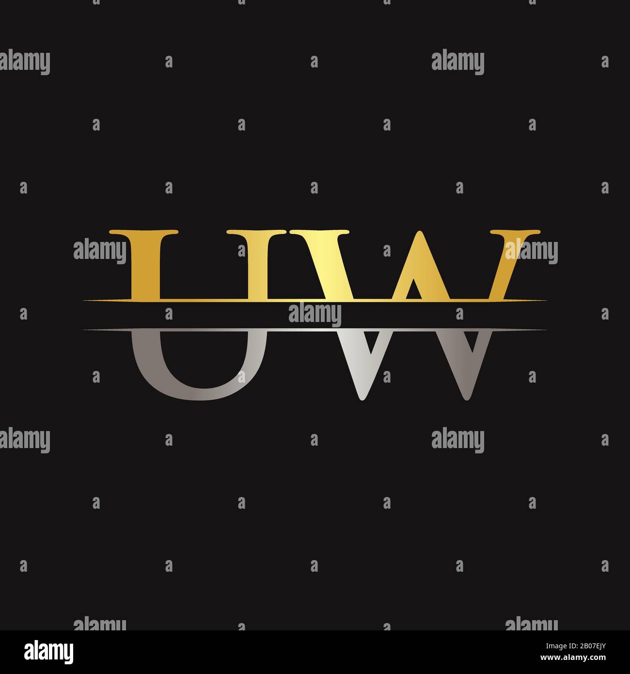 Initial Letter UW Logo Design Vector Template. UW Letter Logo Design ...