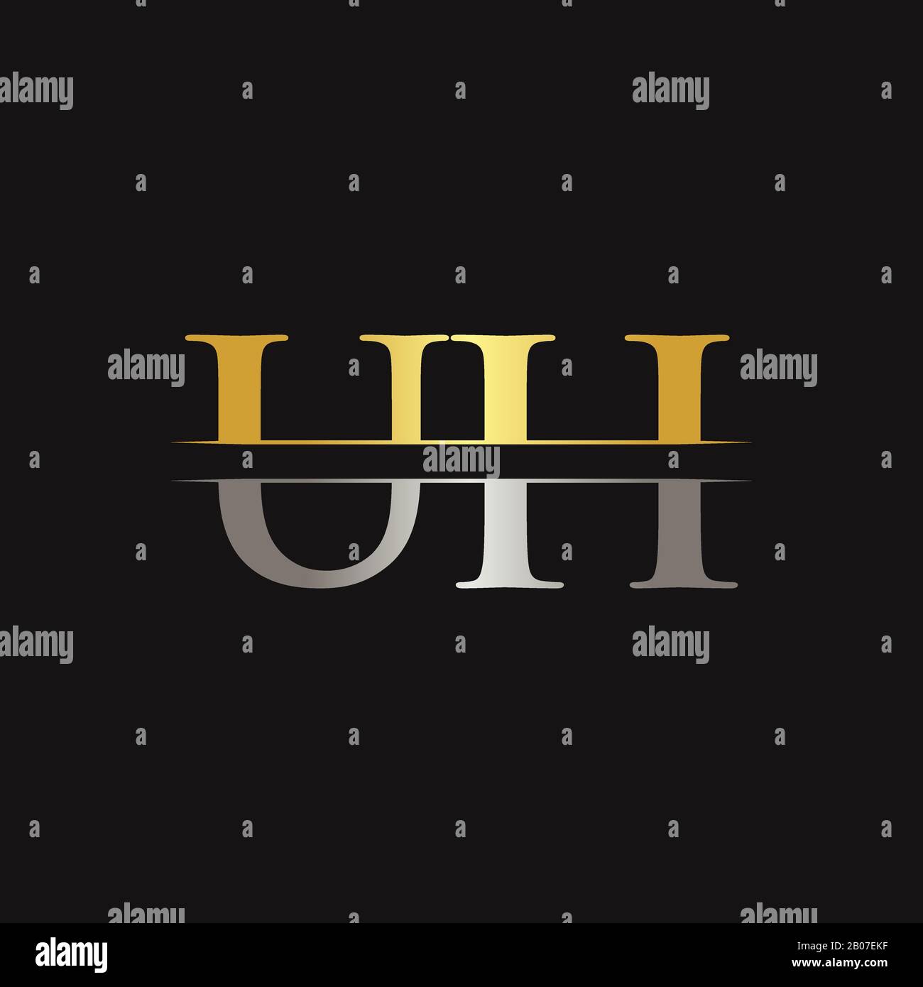 Initial Letter UH Logo Design Vector Template. UH Letter Logo Design Stock Vector Image & Art ...