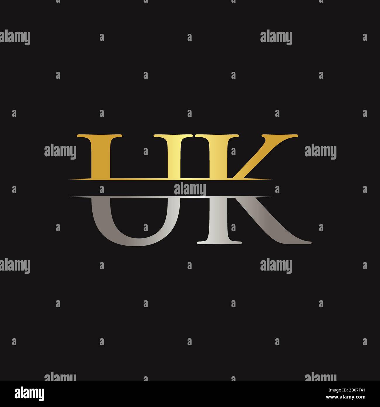 Initial Letter UK Logo Design Vector Template. UK Letter Logo Design ...
