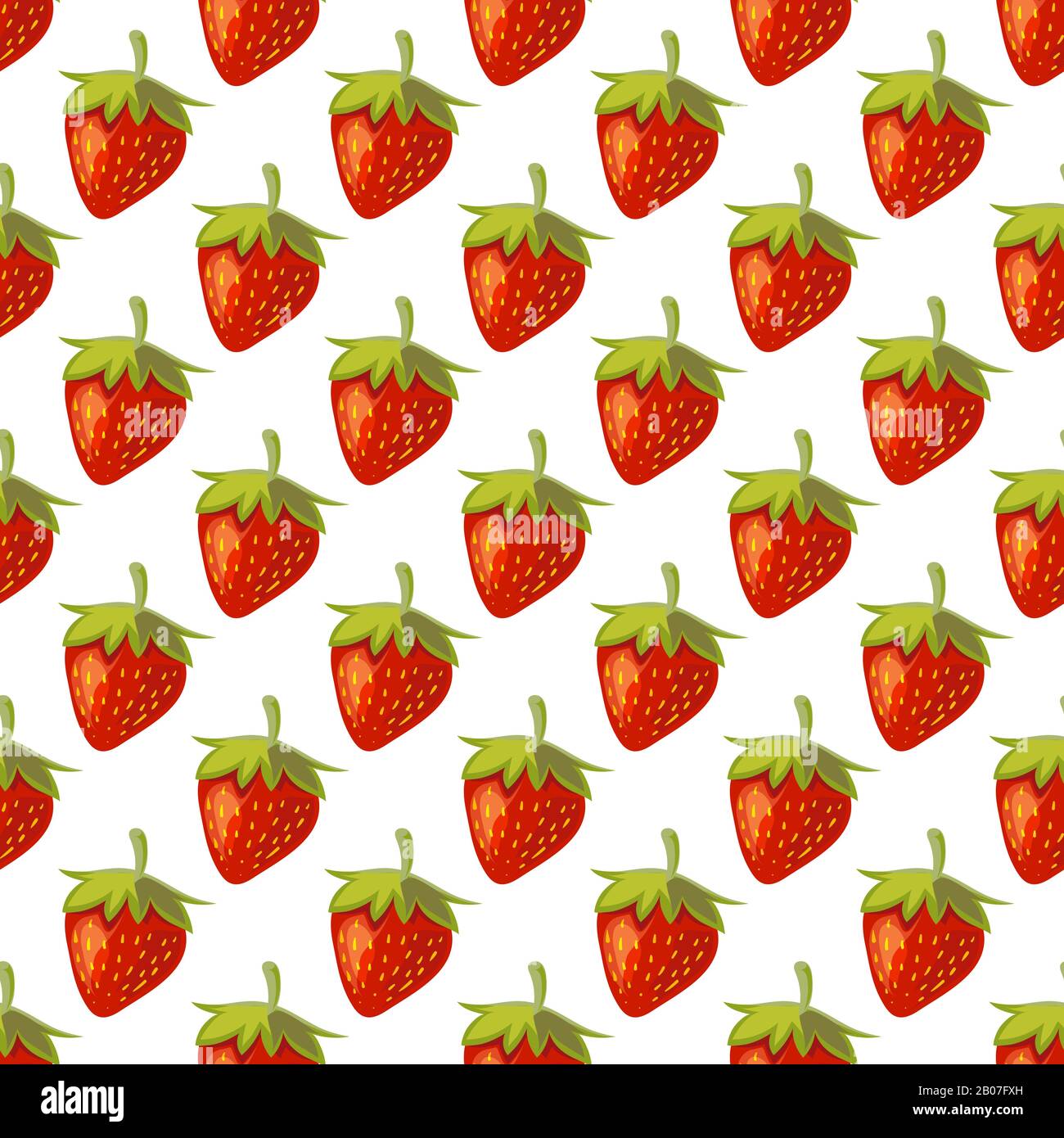 Red vector strawberries seamless pattern. Background with ripe fruit ...