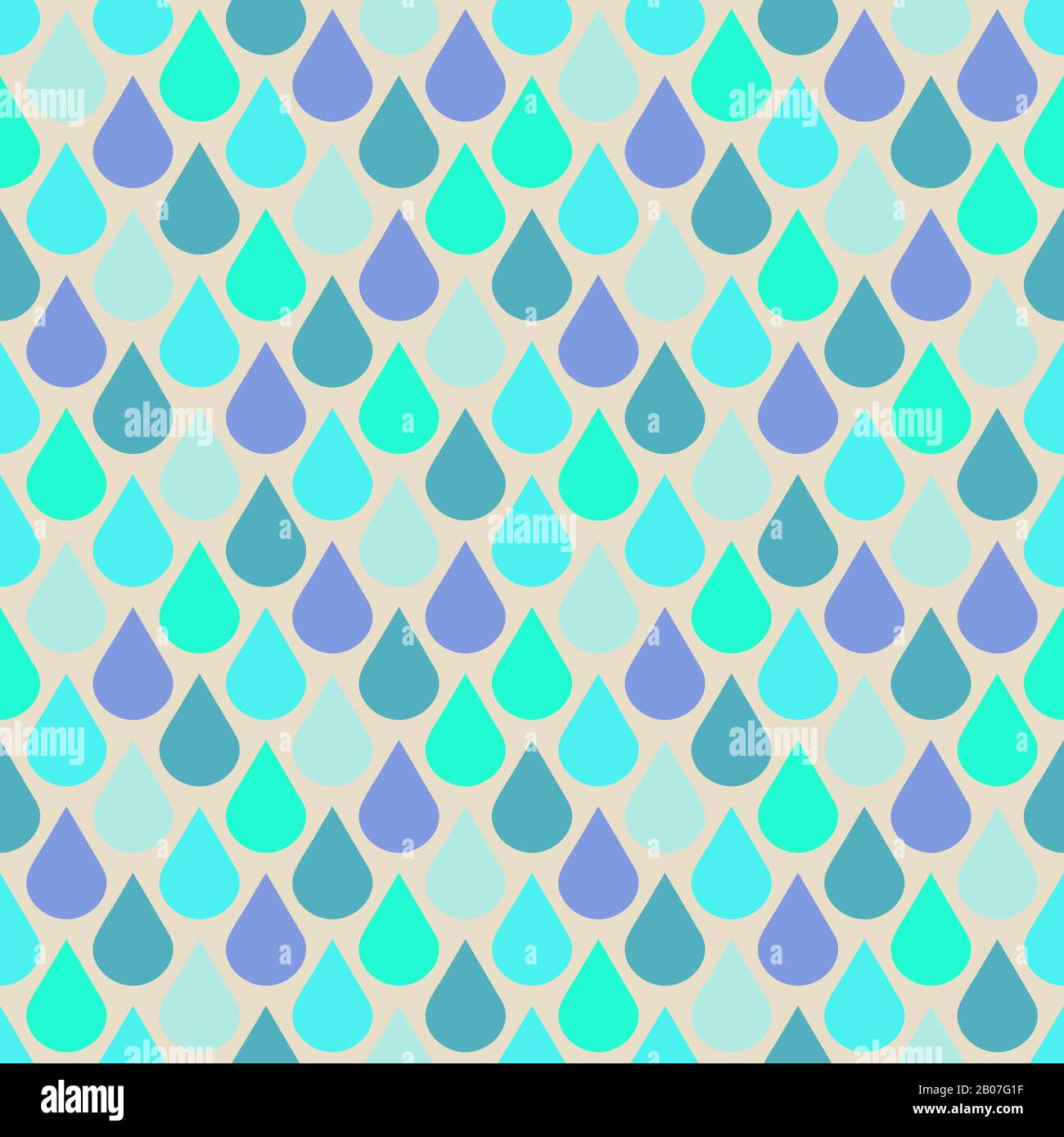 Teal and purple water drops seamless pattern. Abstract rain wallpaper, vector illustration Stock ...