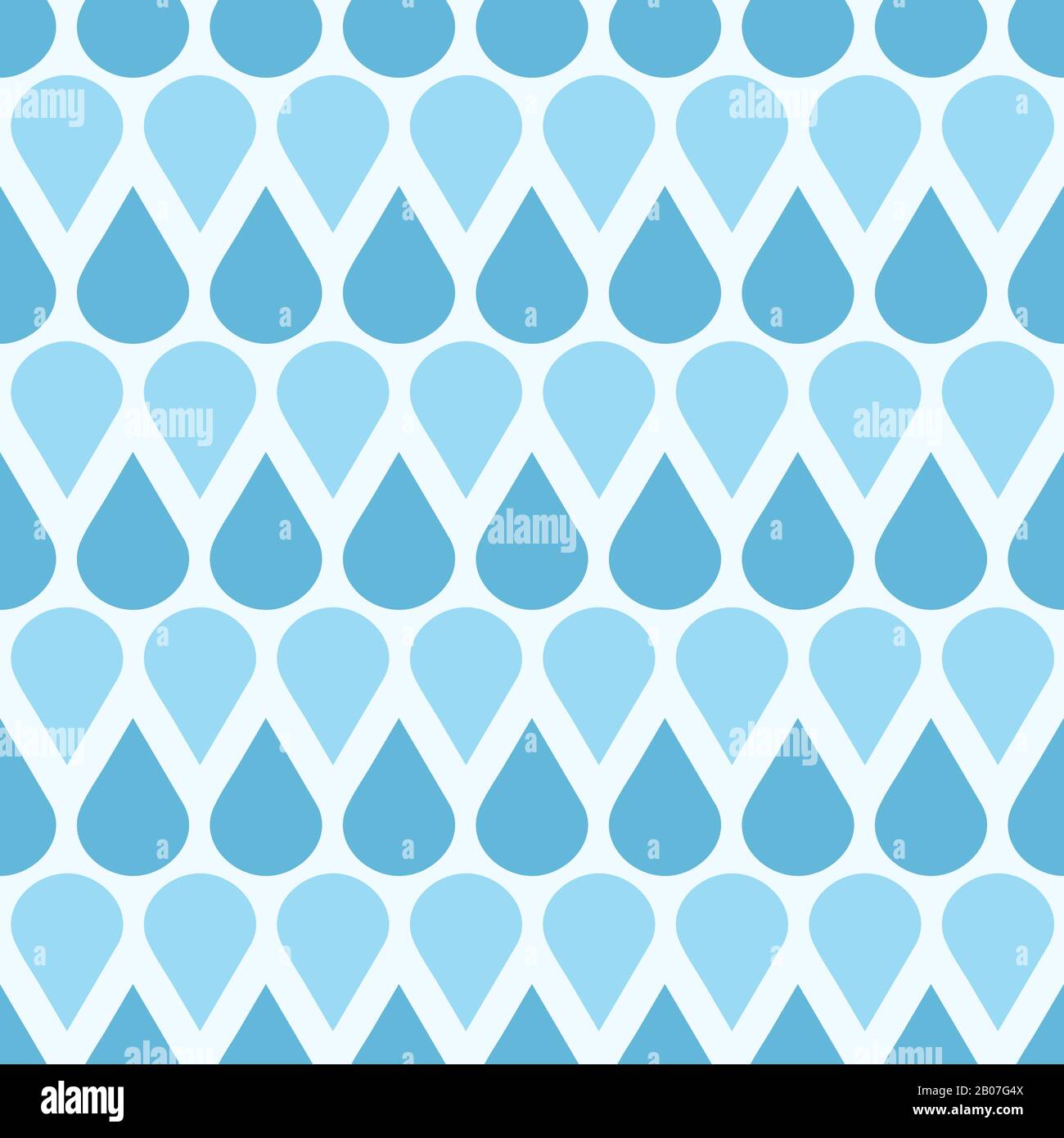 Blue vector falling water drops seamless pattern. Rain weather background illustration Stock ...