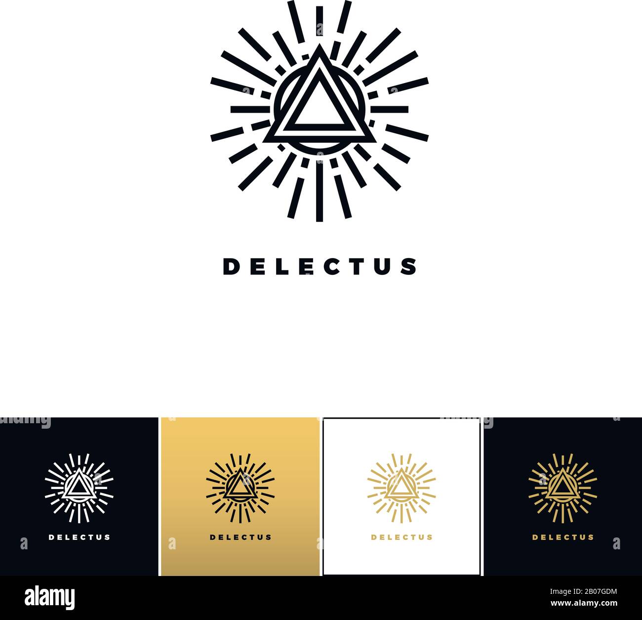 Triangle star logo vector icon. Triangle star logo program on black ...