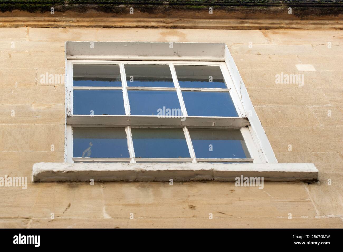 Traditional Georgian Window in the historic City of Bath, Somerset, UK ...