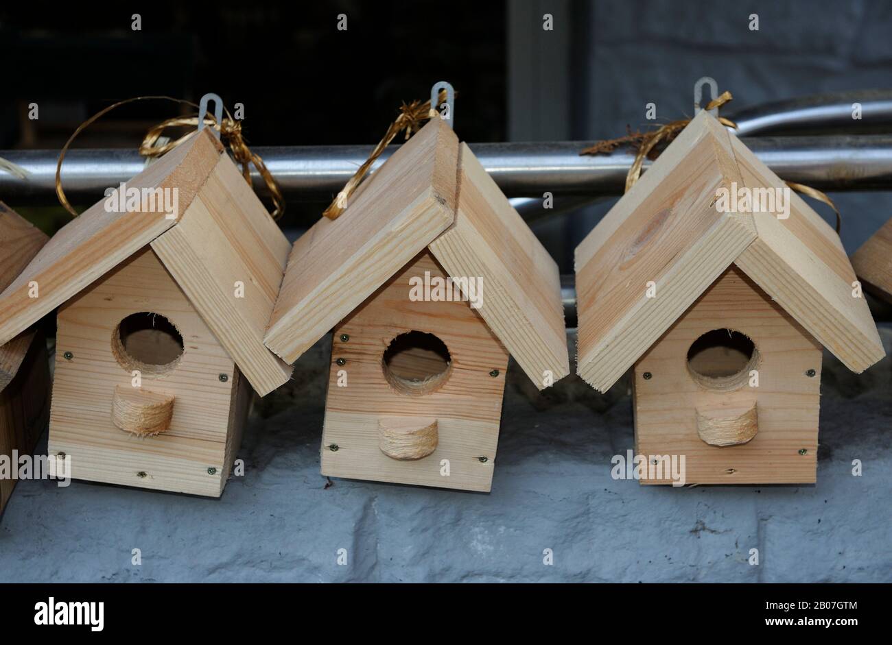 Handmade wooden nesting boxes placed on a counter Stock Photo - Alamy