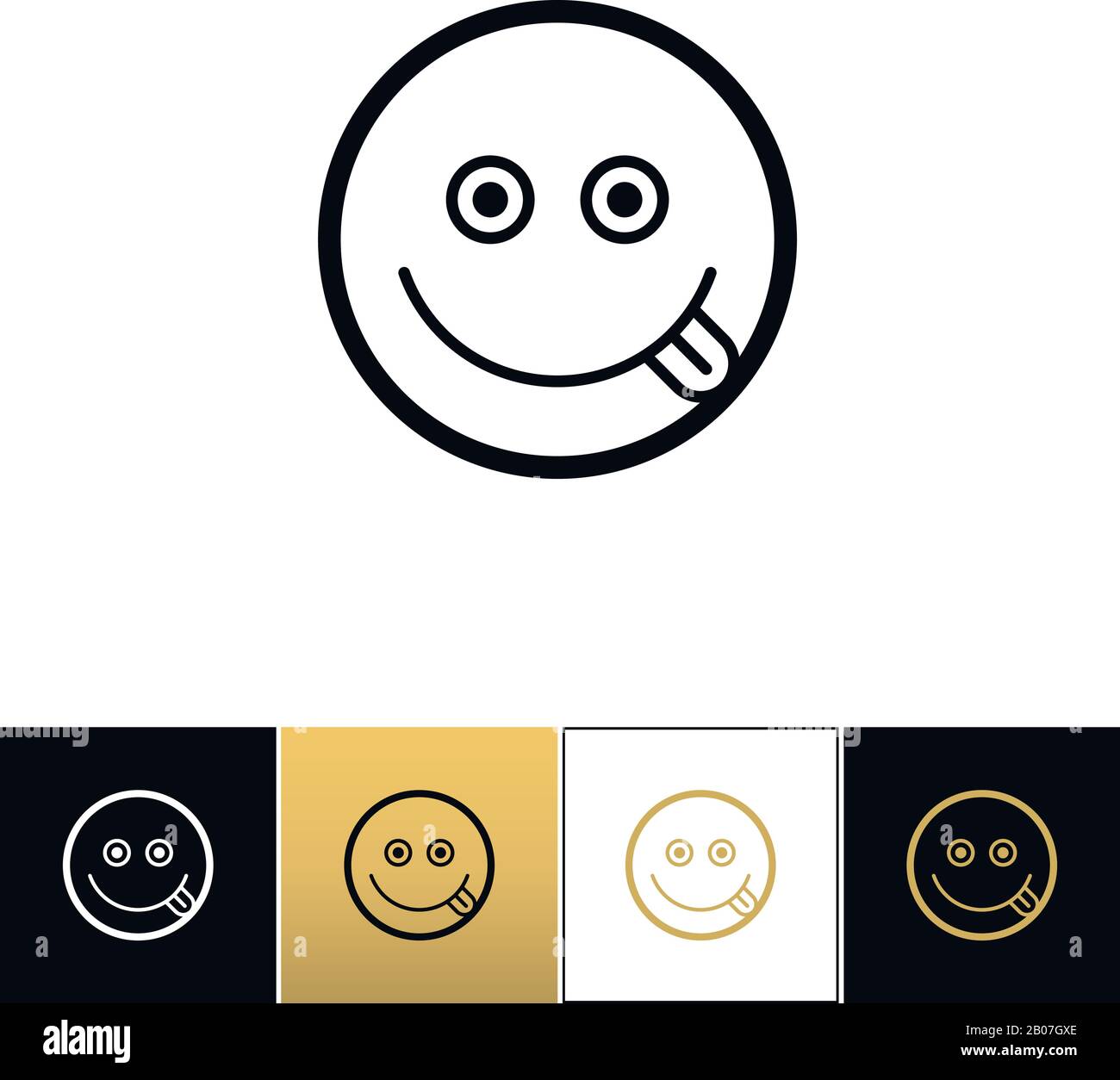 Happy smile logo or joy smiling vector icon. Happy smile logo or joy ...