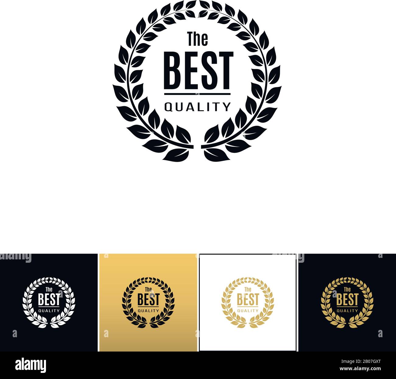 Gold laurel wreath on Cut Out Stock Images & Pictures - Alamy