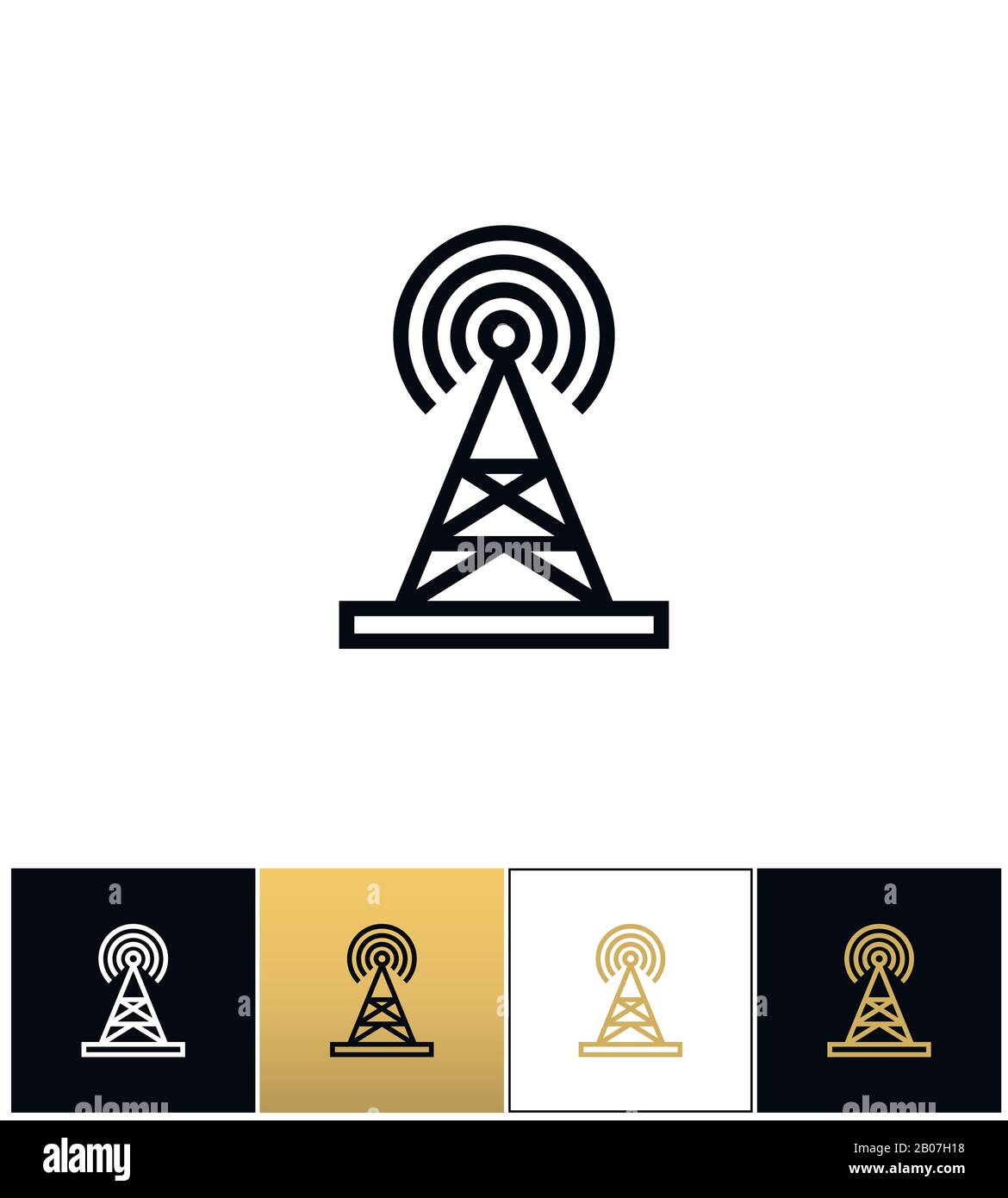 Local tv television station mobile broadcasting tower Stock Vector ...
