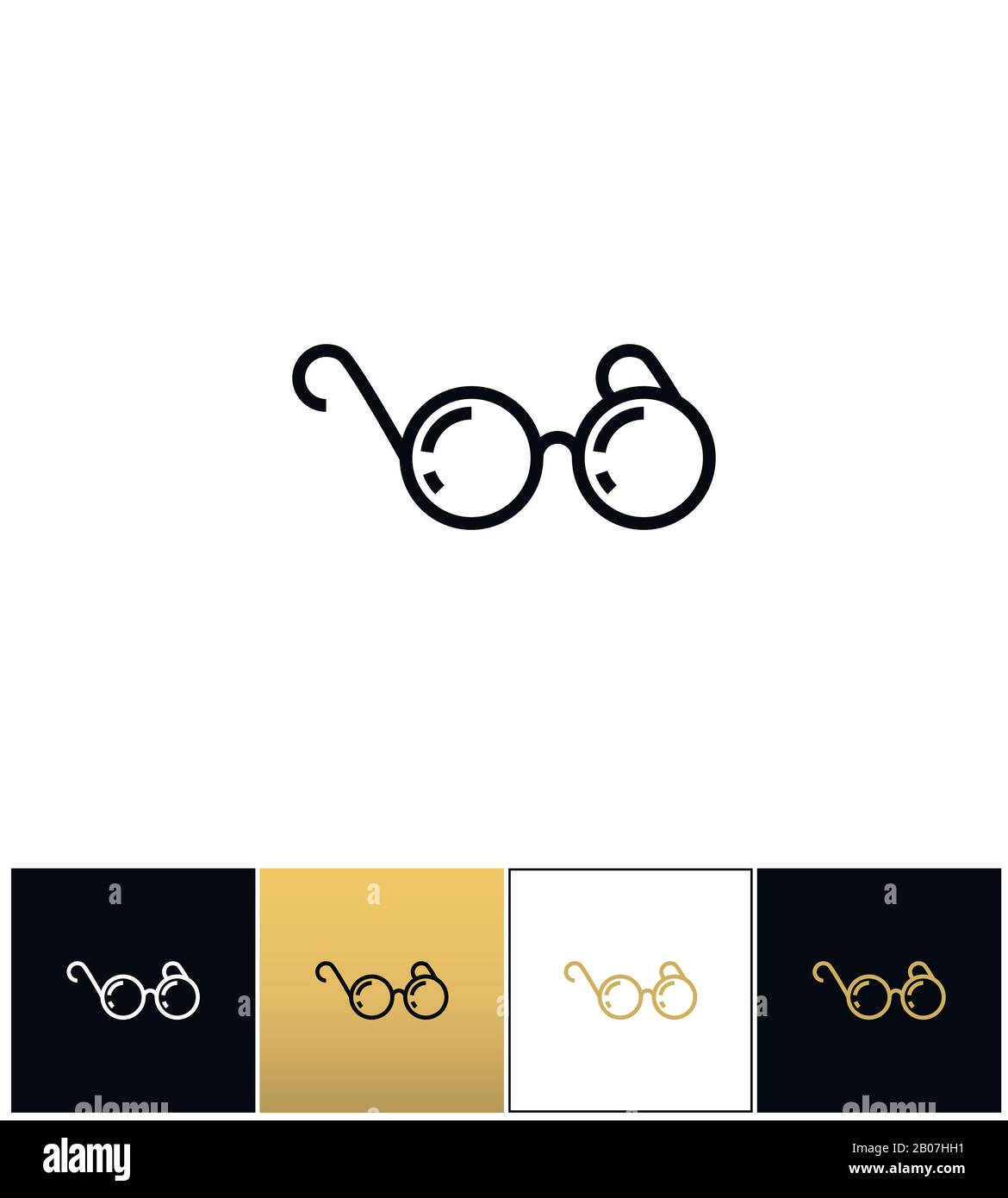 Round Glasses Vector Png