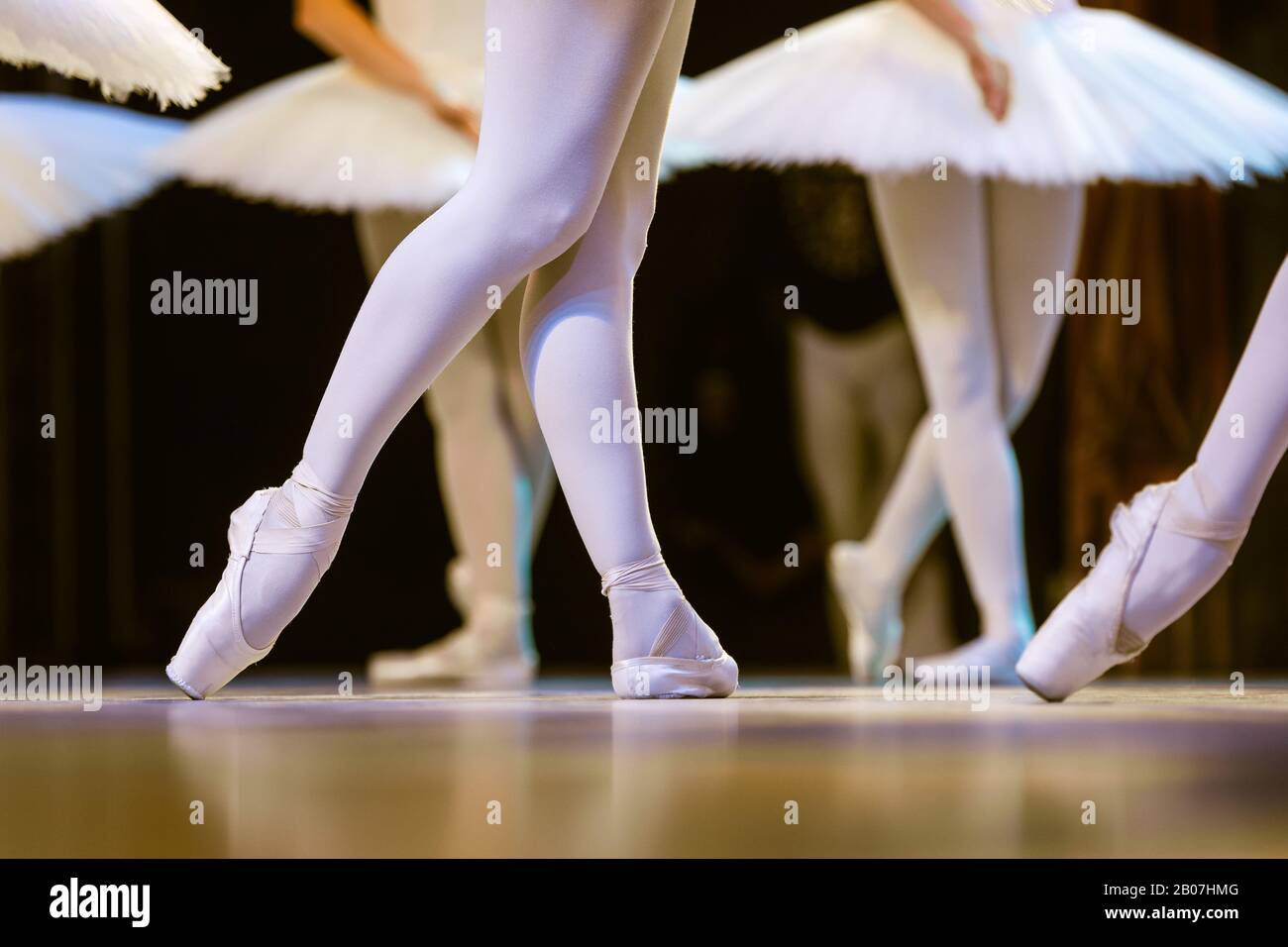 Legs of ballerinas dancing in ballet Swan Lake Stock Photo - Alamy