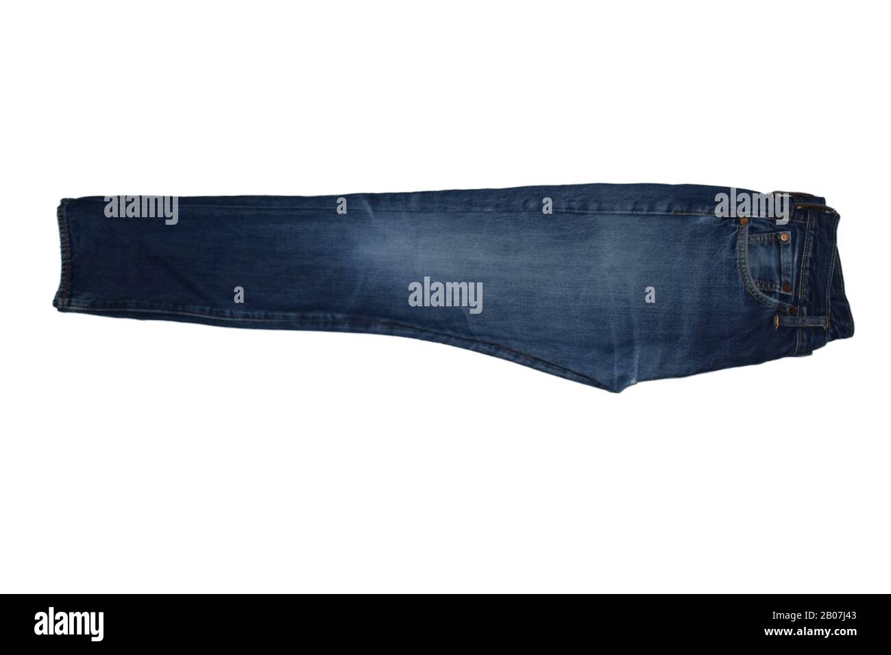 Set of Colorful shades of blue jeans trousers isolated in style light ...