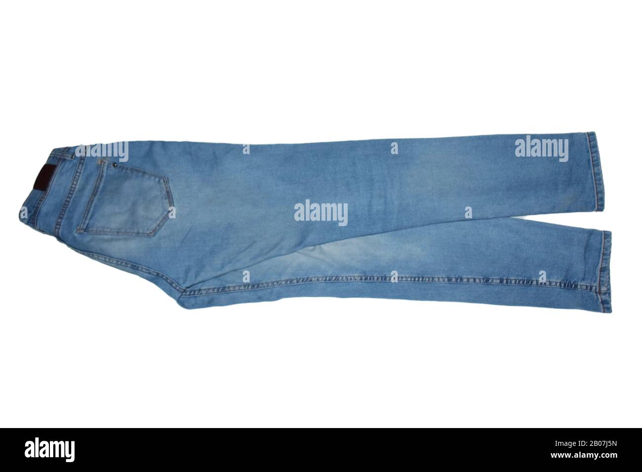 Set of Colorful shades of blue jeans trousers isolated in style light ...