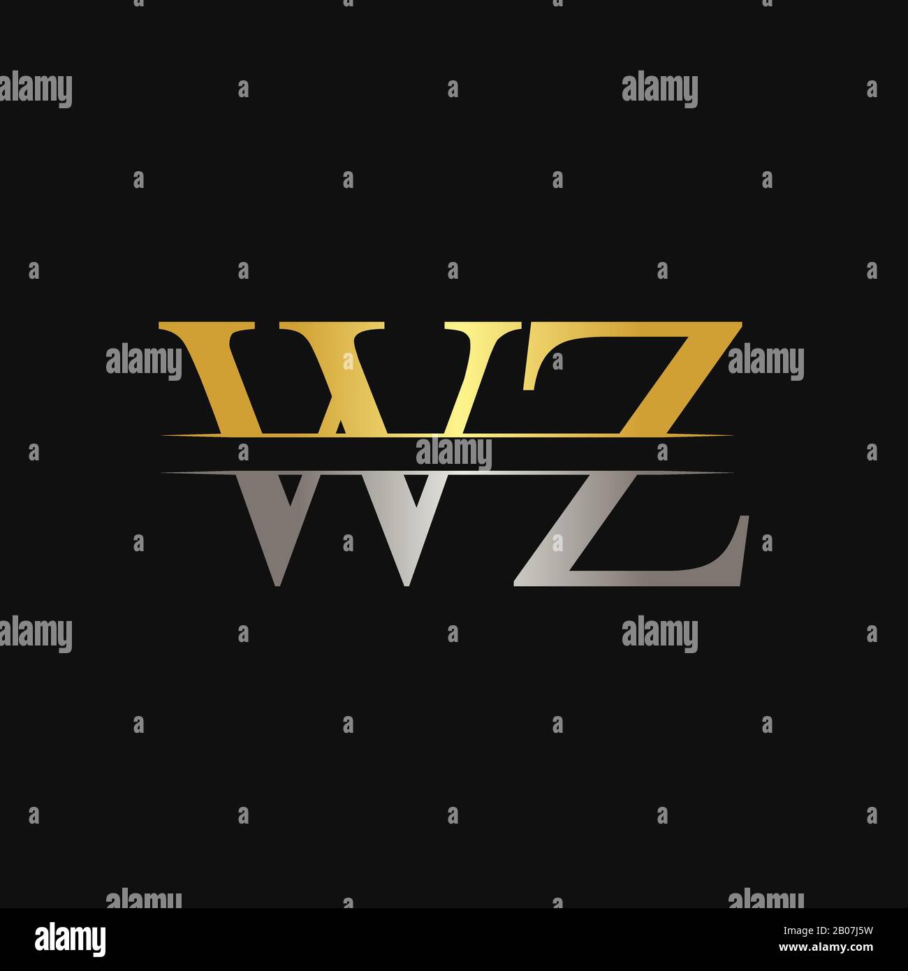 Initial WZ Letter Linked Logo. Creative Letter WZ Logo Design Vector ... Initial WZ Letter Linked Logo. Creative Letter WZ Logo Design Vector ...