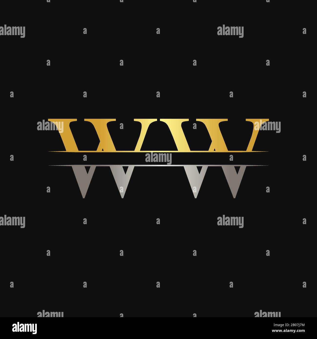 Initial WW Letter Linked Logo. Creative Letter WW Logo Design Vector ...