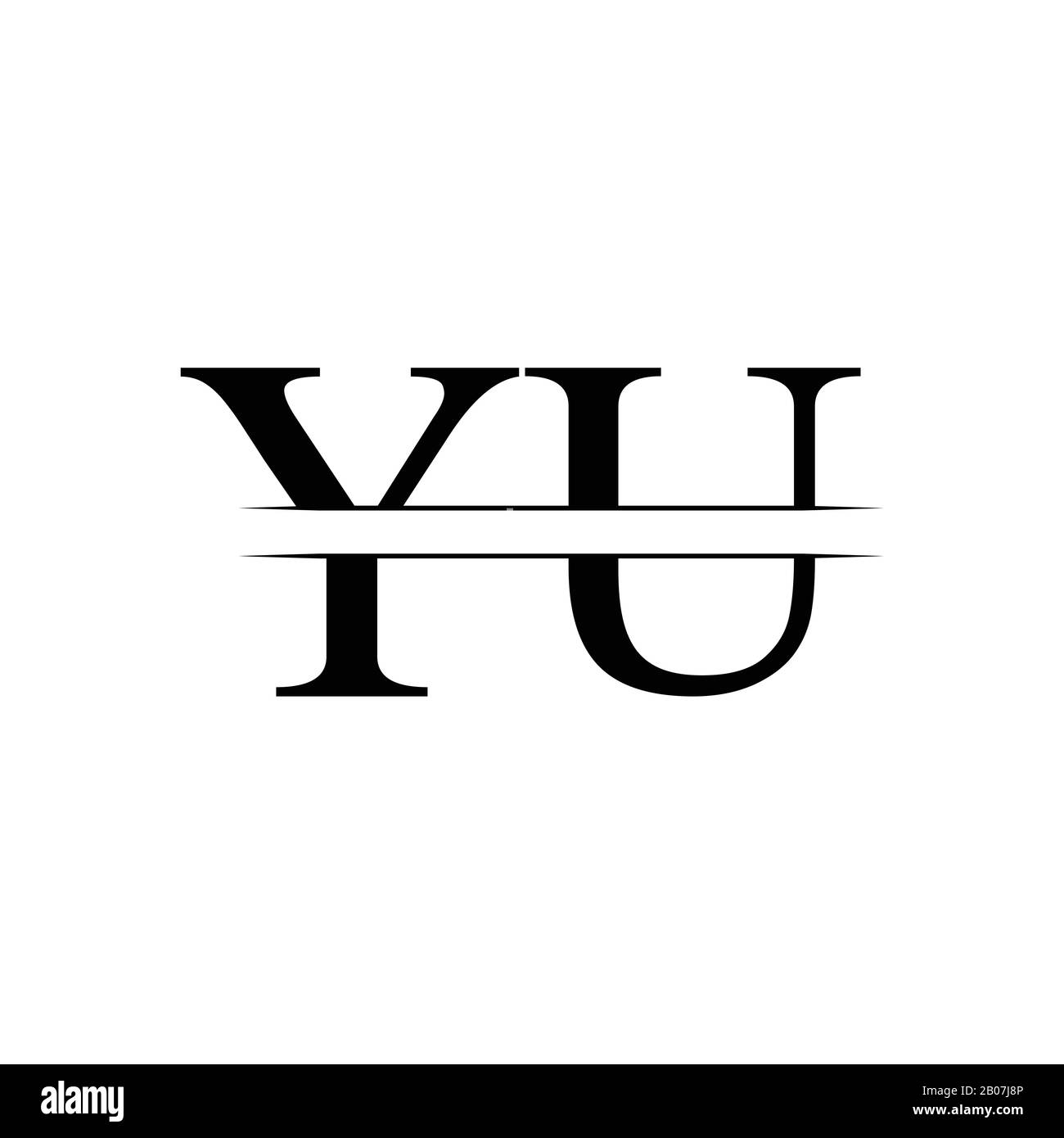 Initial YU Logo Design Vector Template. Creative Letter YU Business ...