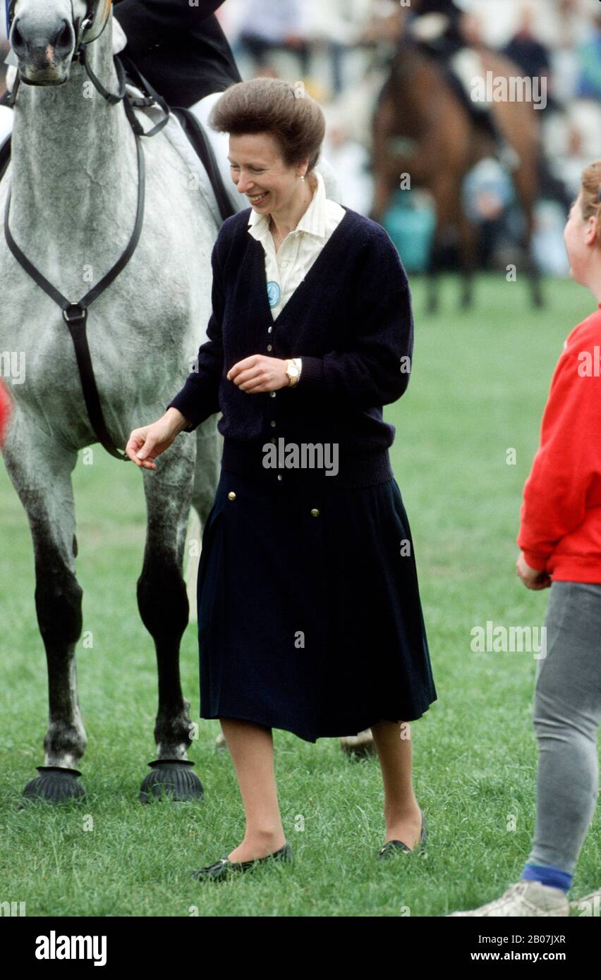 HRH Princess Anne at the Windsor Horse Trials, England May 1991 Stock ...