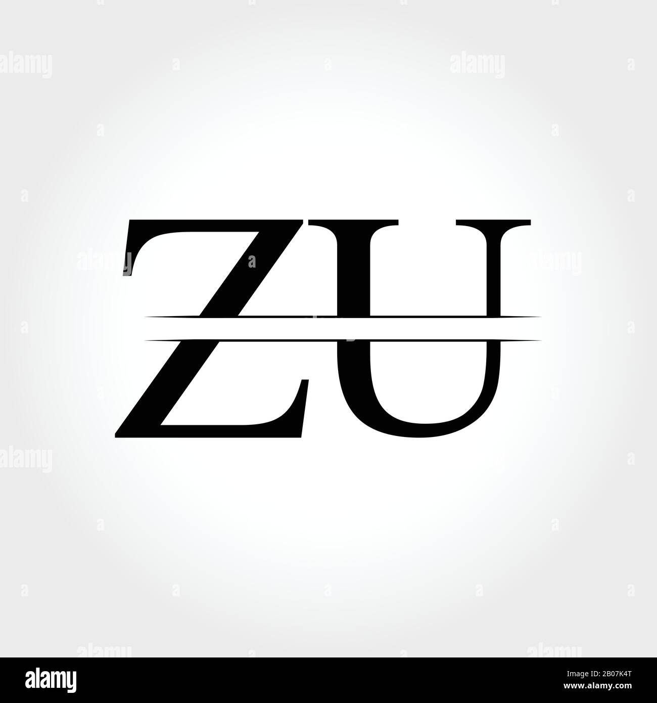 Initial ZU Logo Design Vector Template. Creative Letter ZU Business ...
