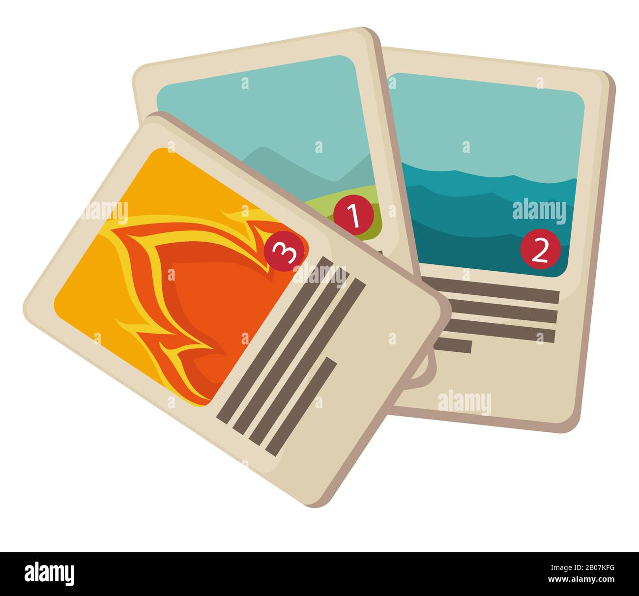 Playing cards for board game, children toys and entertainment Stock ...