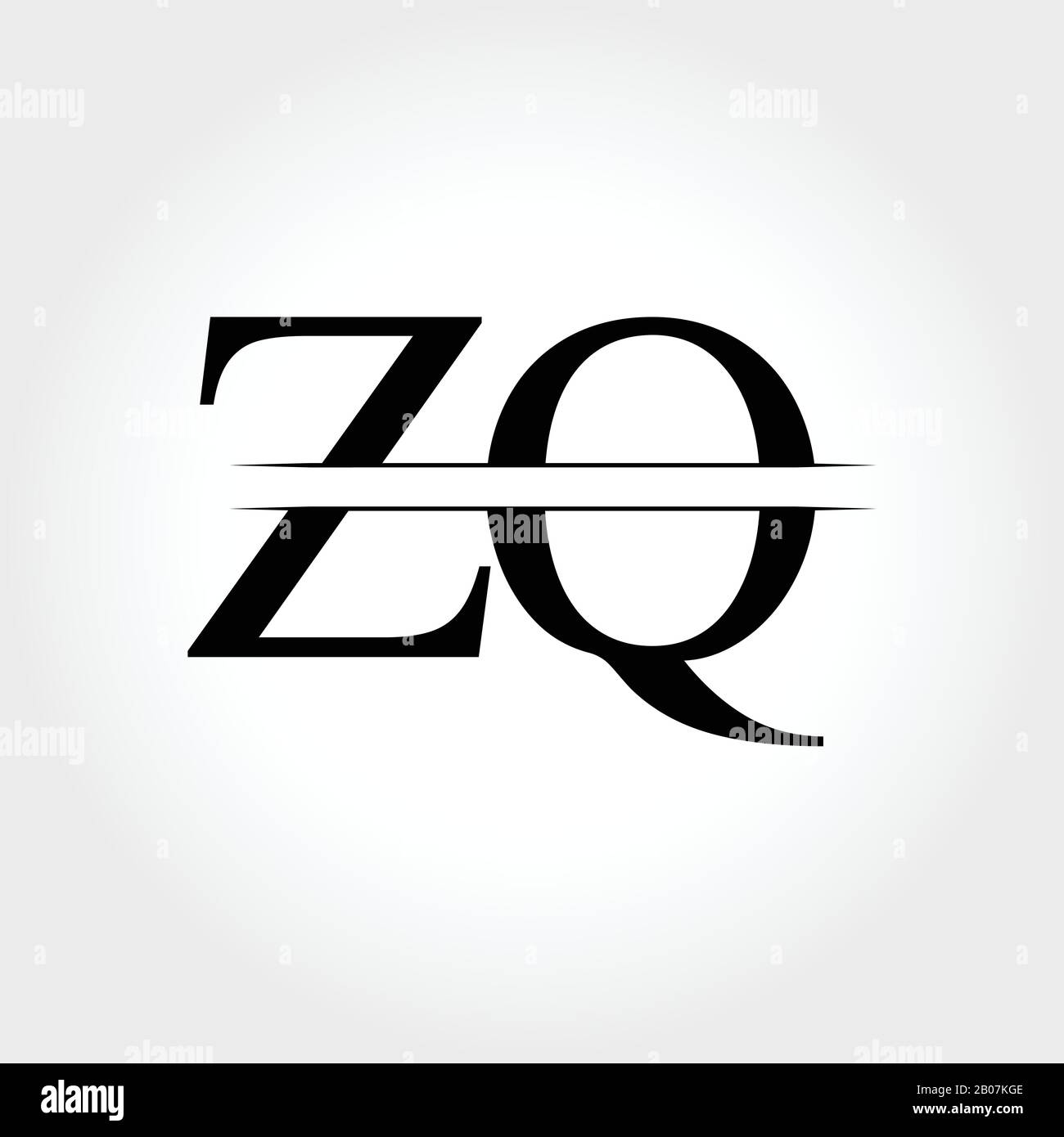 Initial ZQ Logo Design Vector Template. Creative Letter ZQ Business ...