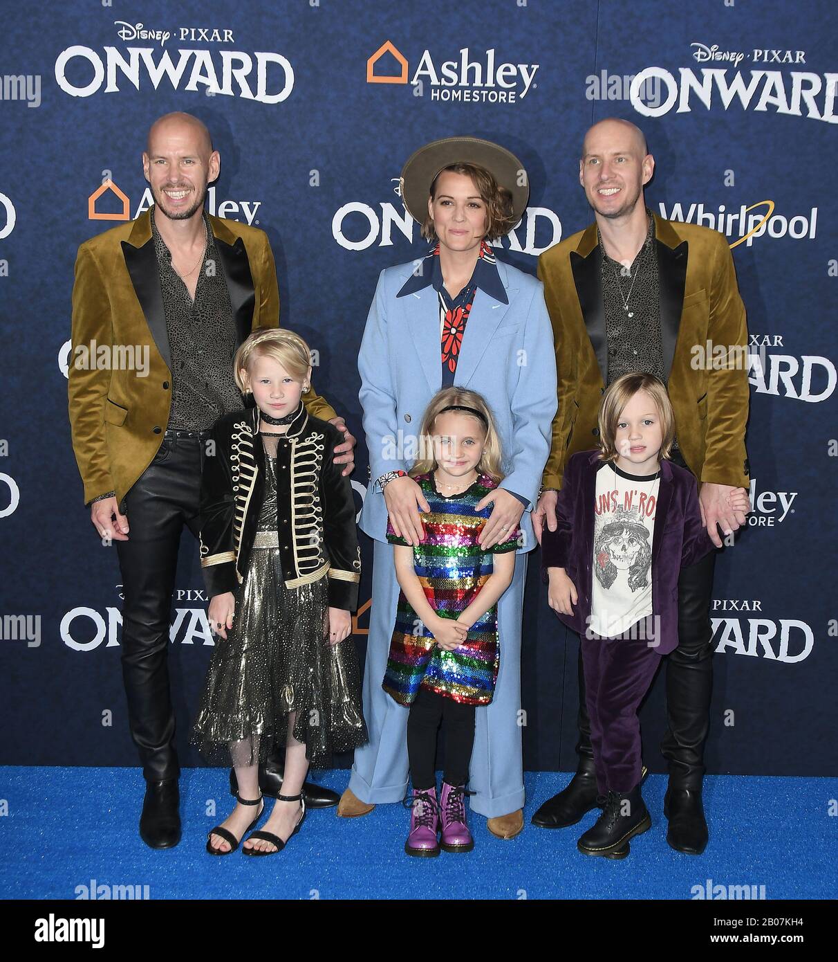 Los Angeles, USA. 18th Feb 2020. Brandi Carlile, Phil Hanseroth and Tim ...