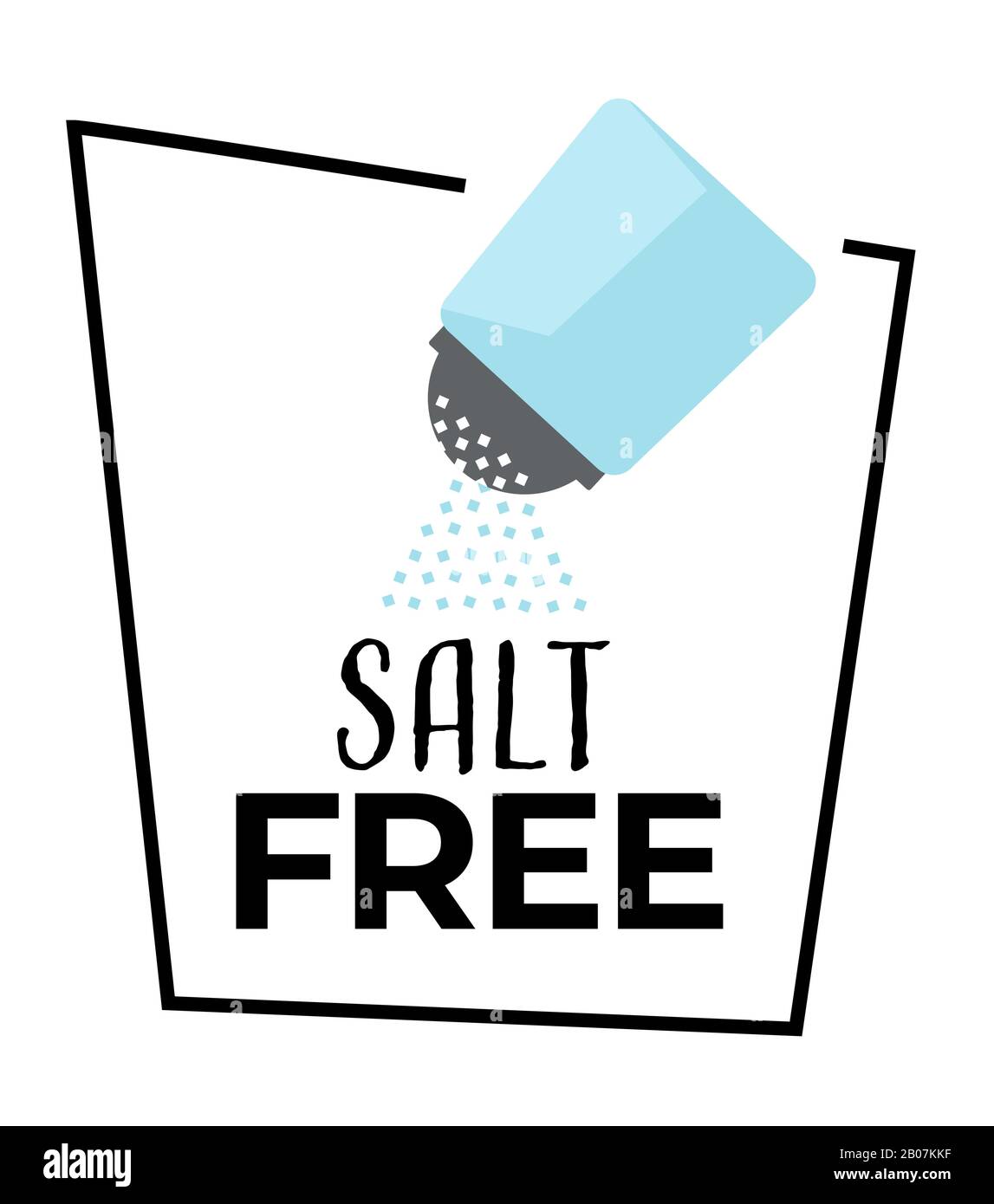 No salt isolated icon, shaker and salty powder, dietary nutrition Stock ...