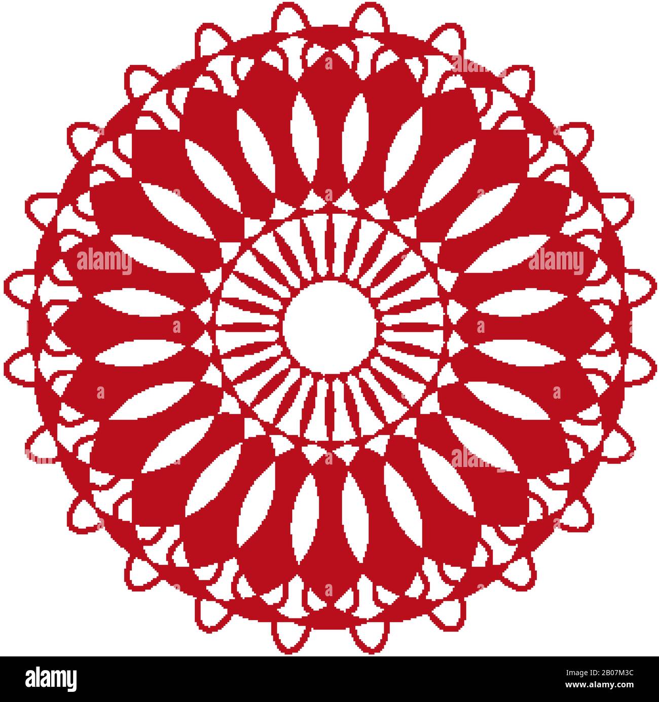 Mandala pattern design in red color illustration Stock Vector Image ...