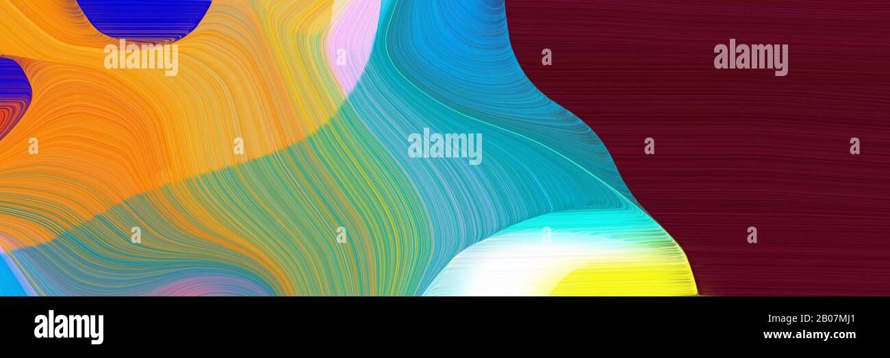 artistic designed horizontal header with cadet blue, pastel orange and ...