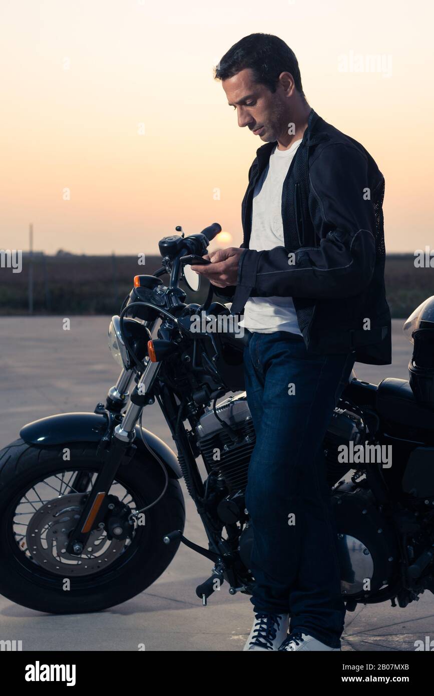 Stylish motorcycle hi-res stock photography and images - Alamy