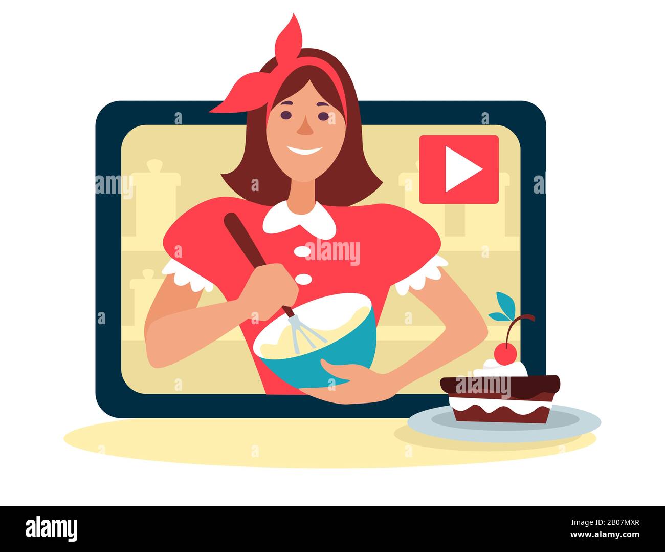 Cutting into cake Stock Vector Images - Alamy