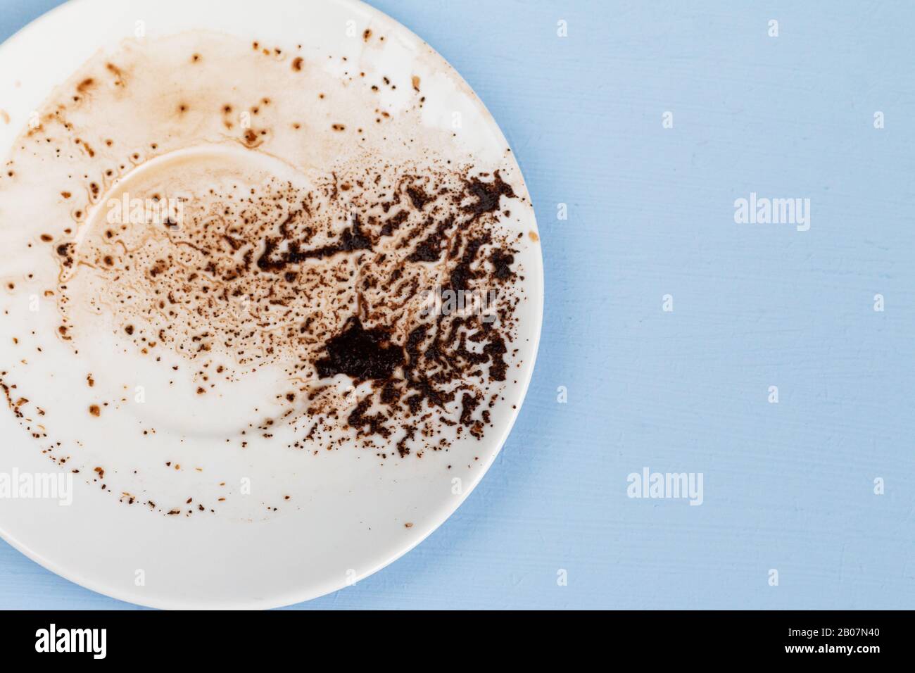 coffee grounds in a white cup ready for fortune telling, destiny ...