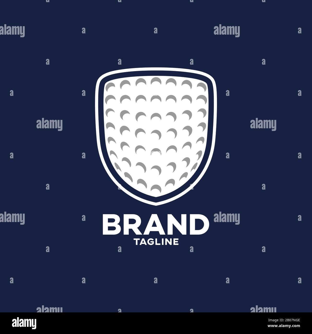 Modern shield and golf game logo.. Vector illustration Stock Vector ...