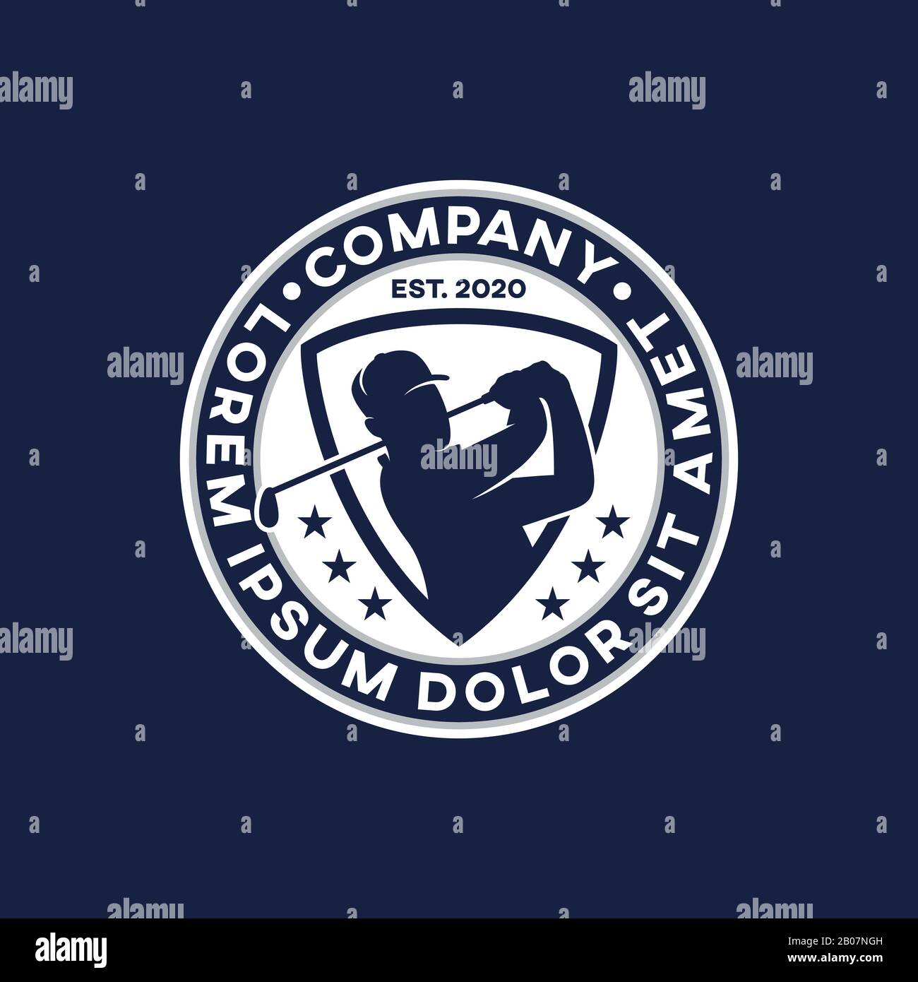 Modern golf for police logo. Vector illustration Stock Vector Image ...
