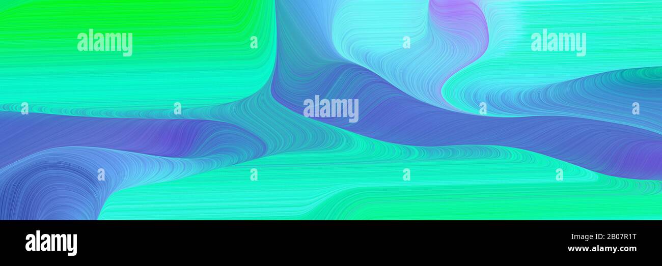 moving header with turquoise, royal blue and vivid lime green colors ...