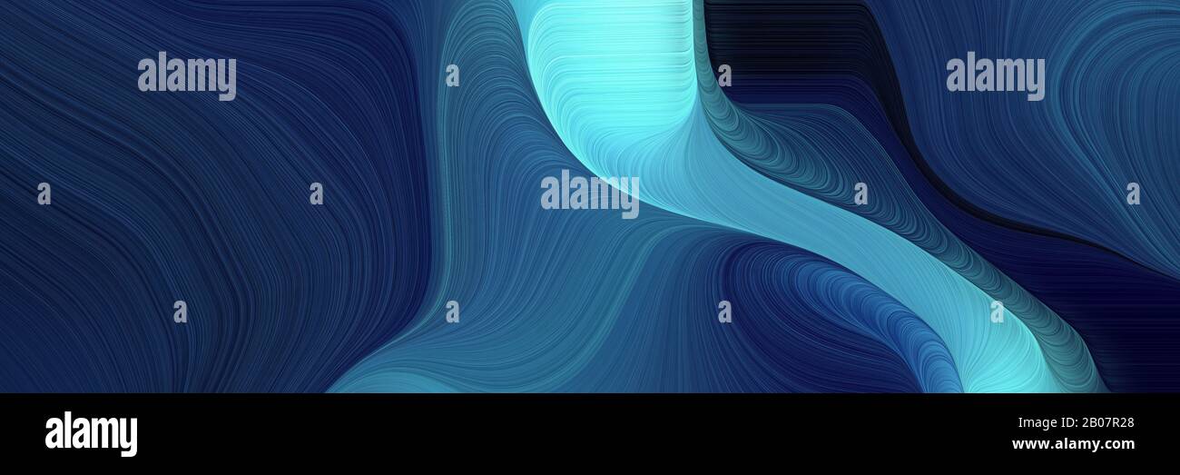surreal banner with midnight blue, medium turquoise and very dark blue ...