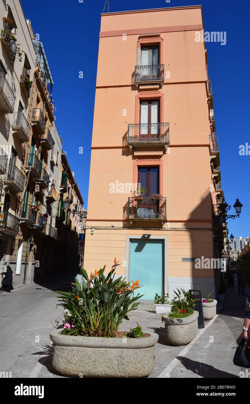 Generic architecture of Trapani, Sicily Stock Photo - Alamy