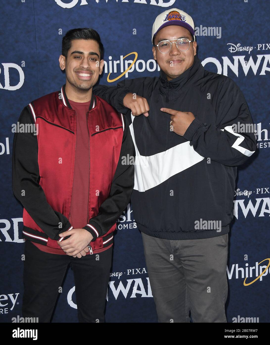 Los Angeles, USA. 18th Feb 2020. (L-R) Omar Raja and C.J. Toledano ...