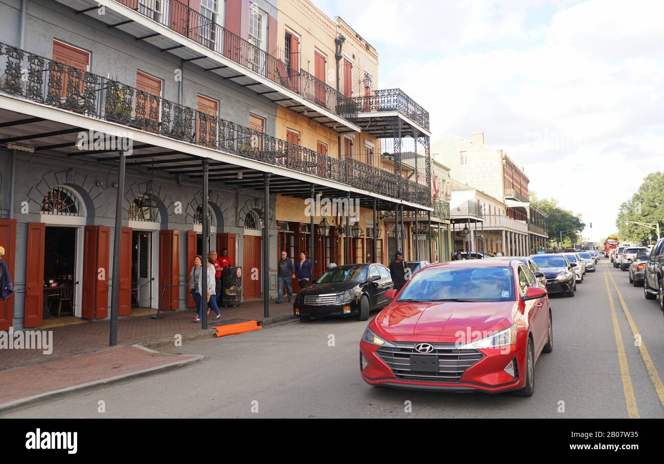 New Orleans, Louisiana, U.S.A - February 4, 2020 - The view of the ...