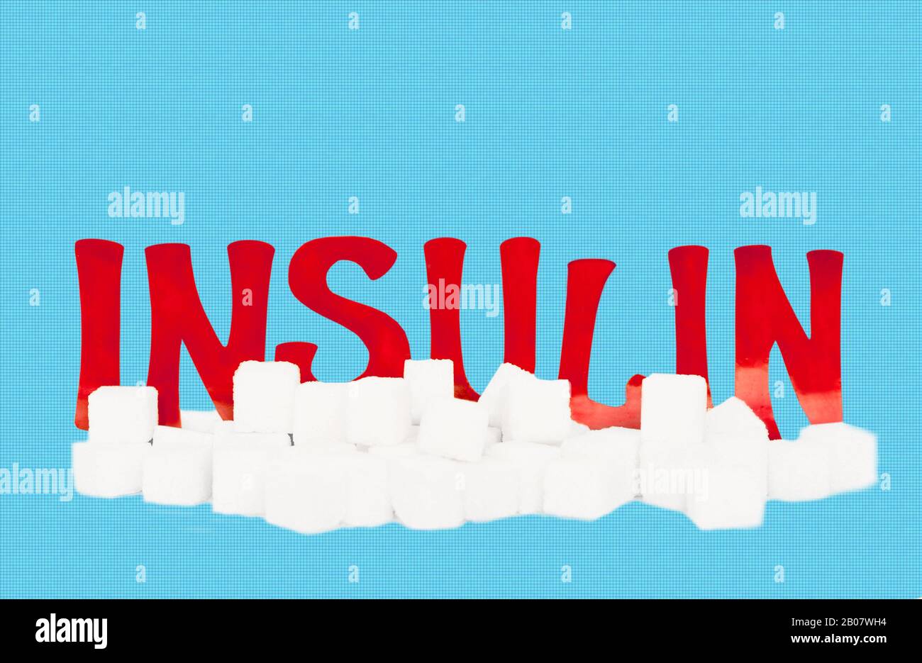 Sugar addiction, insulin resistance, unhealthy diet , red cardboard ...
