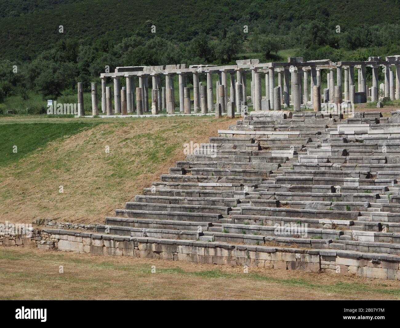 The Stadium at Ancient Messene, Ithomi, Messini, Messenia, Peloponnese ...